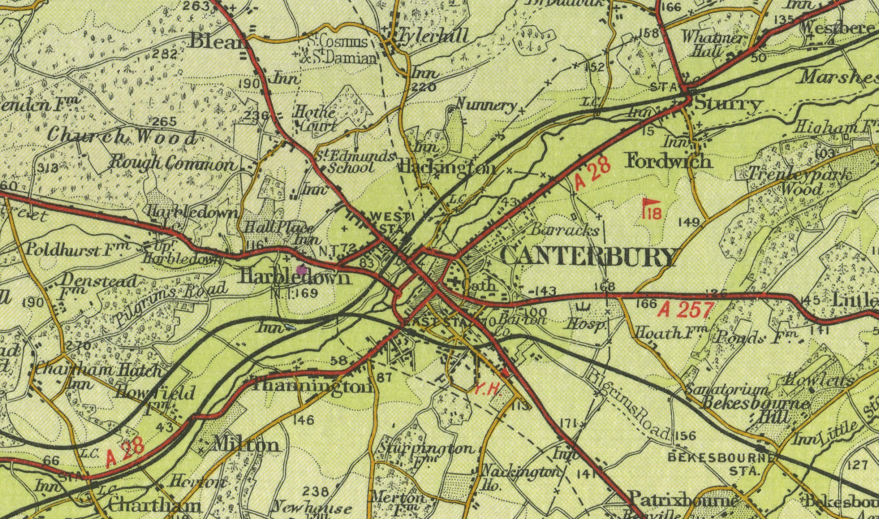 Canterbury Map Canterbury Map