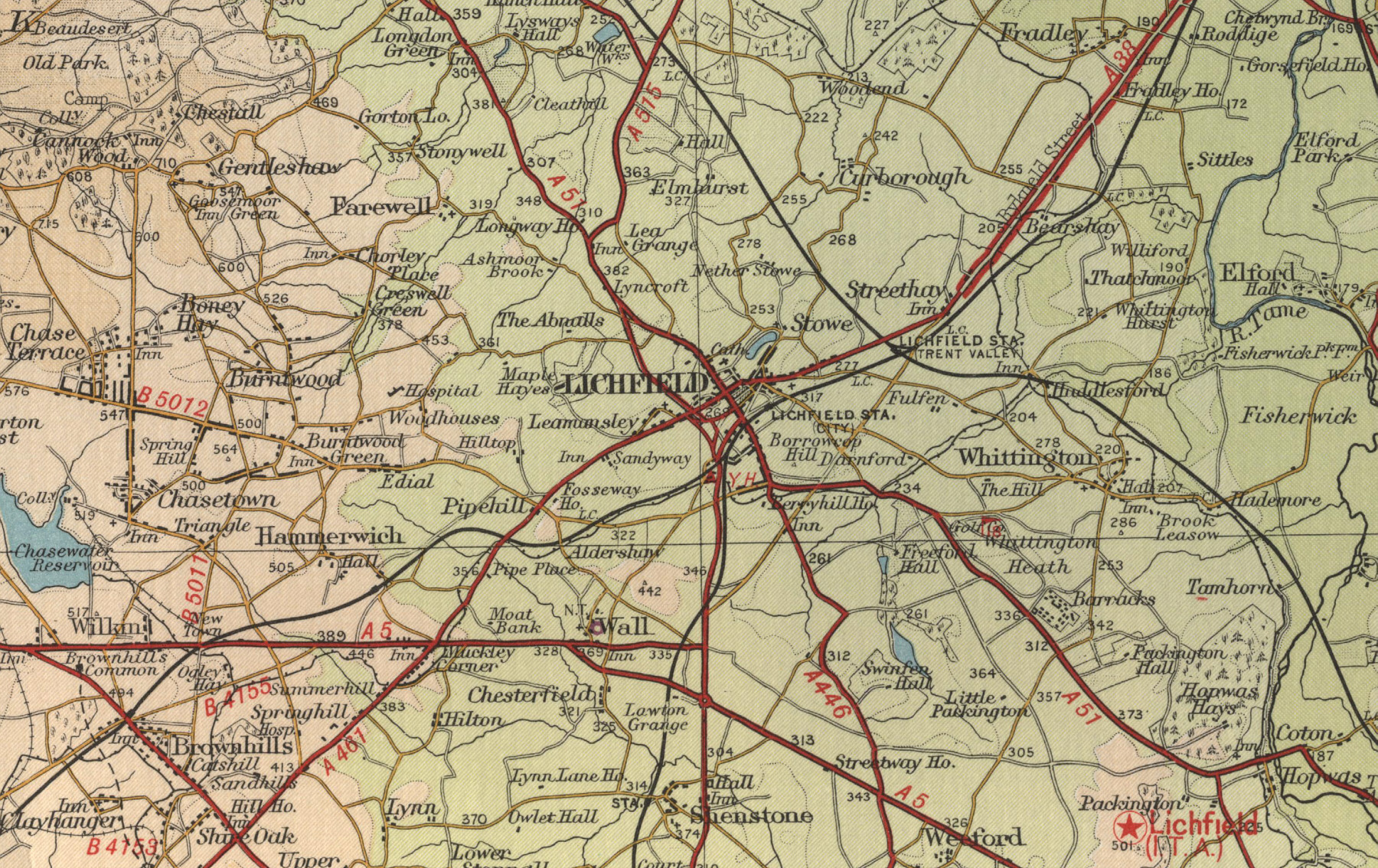 Lichfield Map Lichfield Map